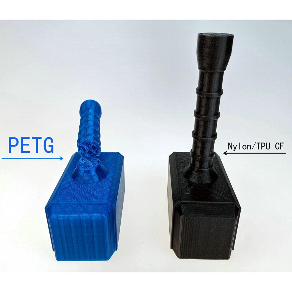 3D Printer Filament 1.75mm, Nylon/TPU Carbon Fiber, High Strength, High Toughness, Temperature Resistance 120°c, 1kg Spool