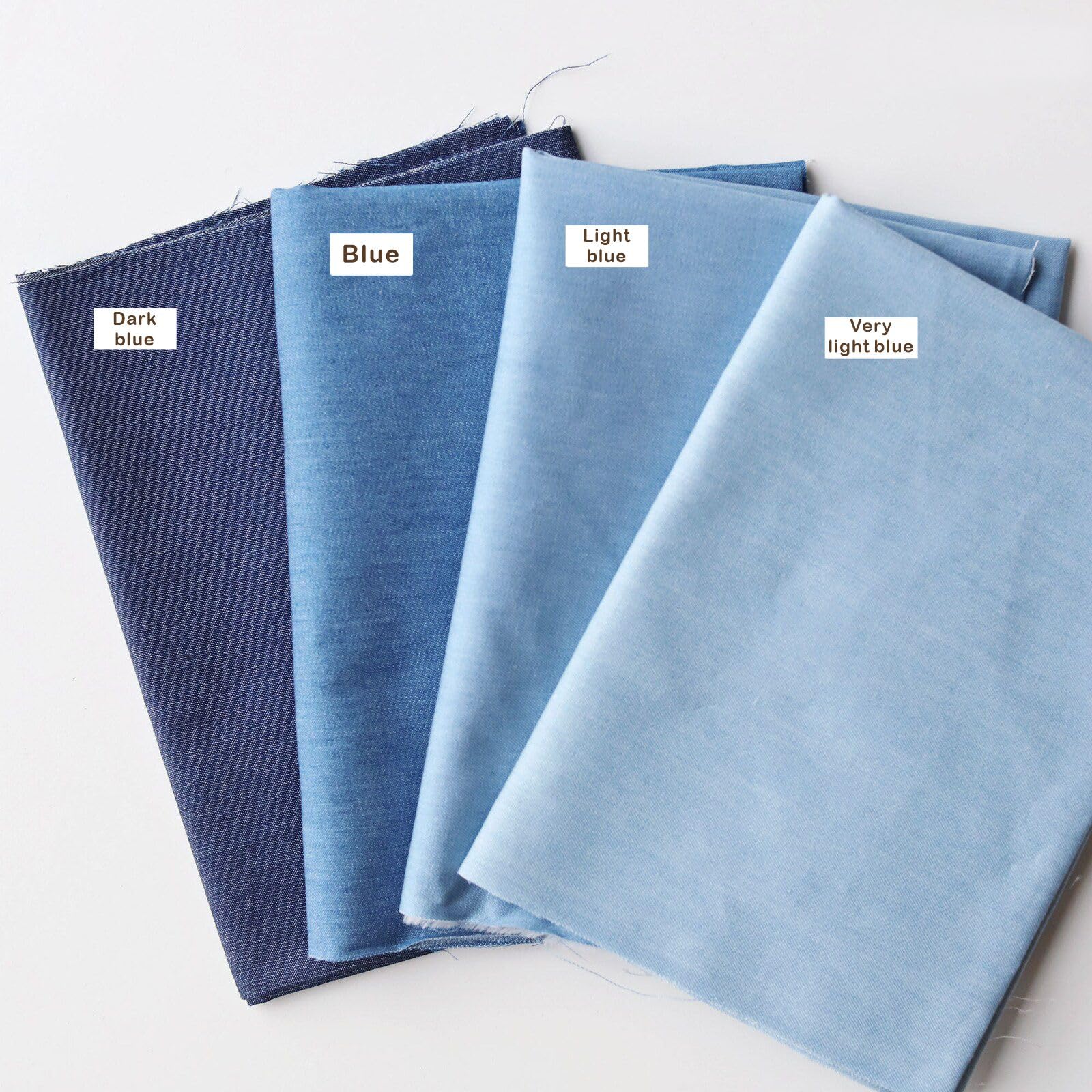 50 Γ 35cm Pre-Cut Lightweight Thin Denim Cotton Fabric, Doll Clothes Fabric, for Doll Jeans Dresses Jackets, Sewing Supplies, in 4 Colors, Pre-Cut to 19.68 Γ 13.77 inches