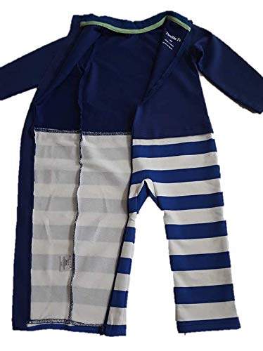 Terrible 2's Strip Proof One-Piece Romper with a Back Zipper in Blue/White (3 T)