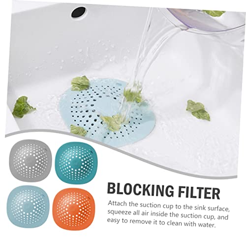 4pcs Anti-Clogging Floor Drain Bath tub Drain Covers tub Drain Covers for bathtubs Floor Drain Strainer Hair/Vegetable Scraps/Garbage Silicone Hair Catcher Sink Drain Stopper TPR