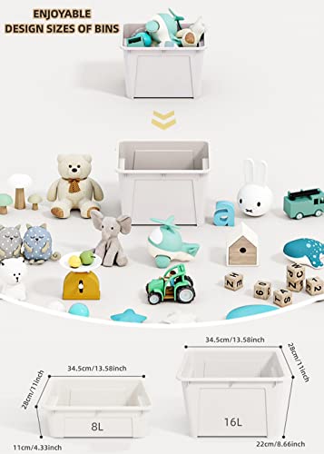 CHORBEYCH Kids 3 Layer Toy Storage Organizer with Display Bookshelves and 6 Pull-Out Storage Bins,Multipurpose Toy for Kids Bedrooms Playrooms for Age 1-12, Cute Whale(White Grey (3 * 3)