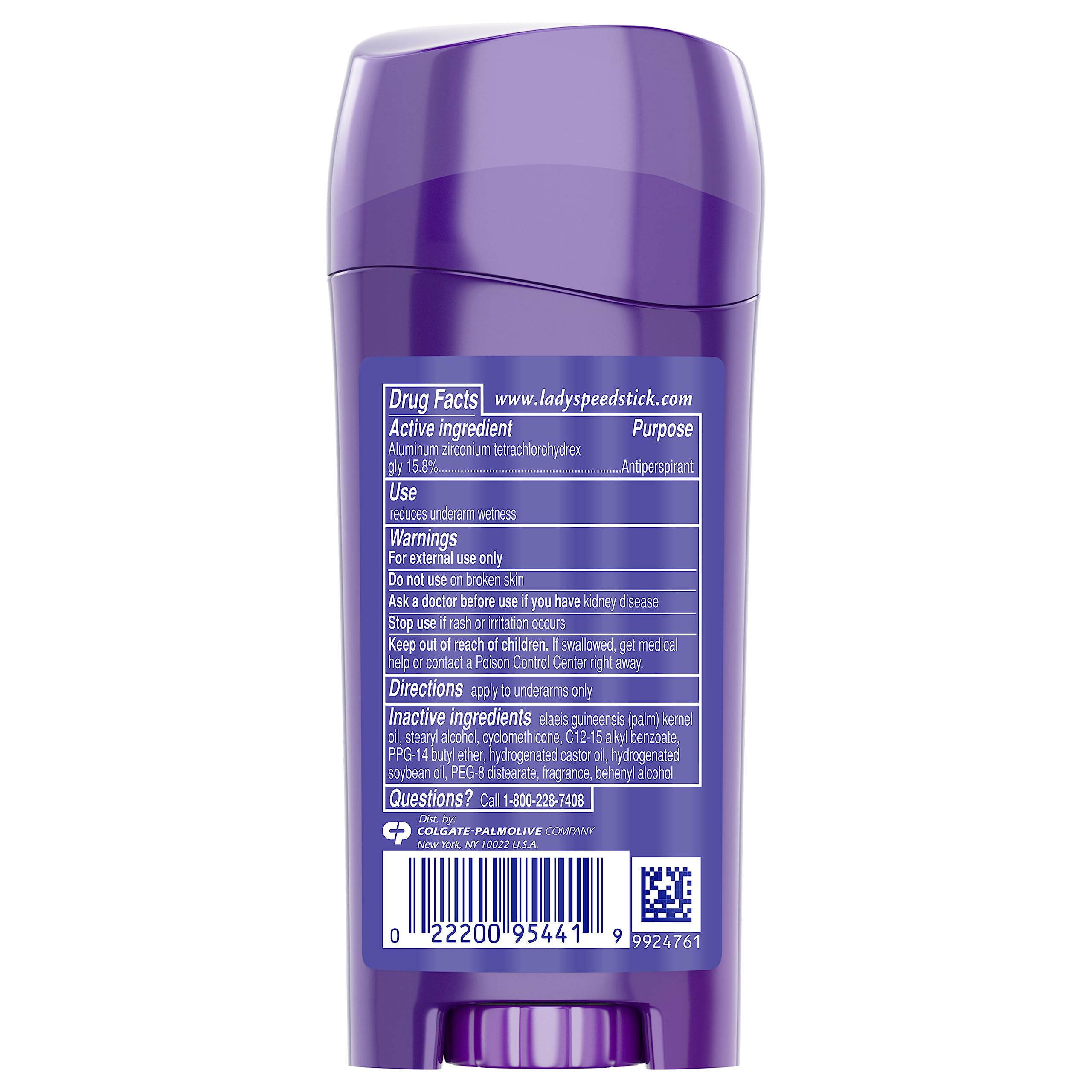 Lady Speed Stick Invisible Dry Antiperspirant Deodorant, Shower Fresh, 2.3oz, 4 Pack