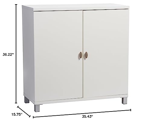 Baxton Studio Marcy Modern & Contemporary Wood Entryway Handbags or School Bags Storage Sideboard Cabinet, White