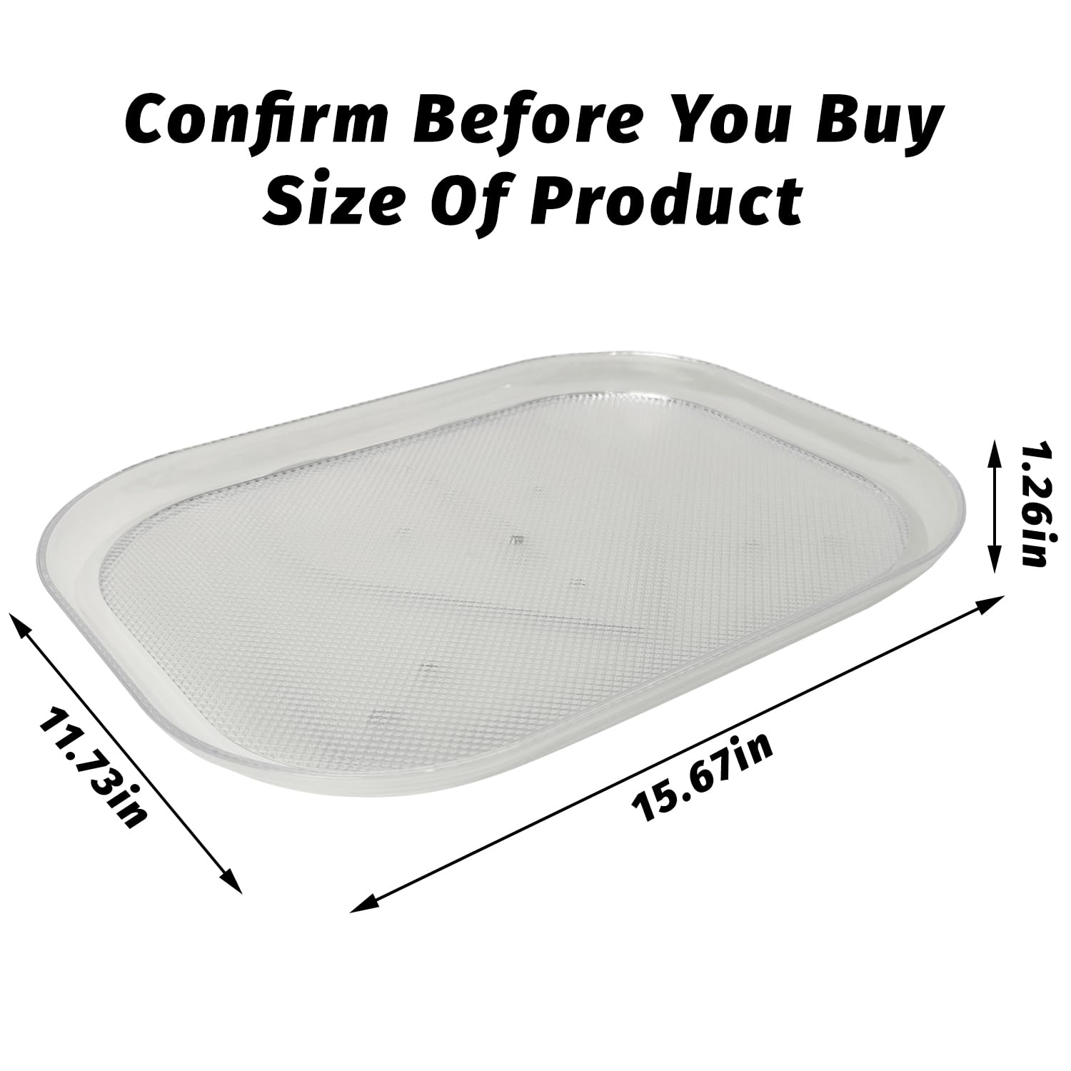 360 Degree Refrigerator Lazy Bottle and Can Carousel, Clear Rectangular Refrigerator Organizer for Refrigerator Cabinet Kitchen, Sideboard, Dining Table Countertop Spice Organizer (1Pcs) (2Pcs)
