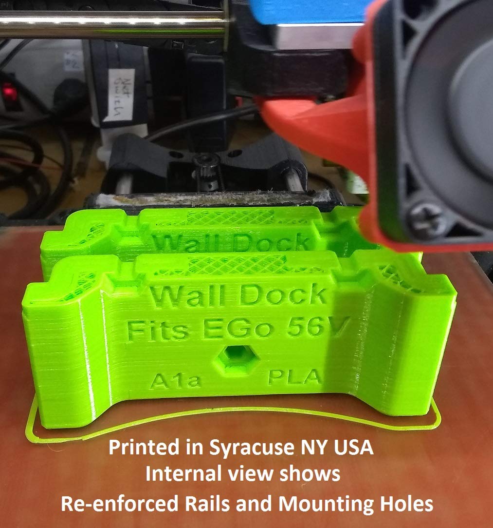 Made by Mitchell Compatibe with EGo 56V Battery Holder, Mount, Store, Wall Dock, lawnmower leaf blower, trimmer USA -2 PACK- PN E56-WDx2