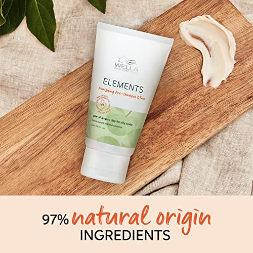 Wella Professionals Elements Purifying Pre-shampoo Clay, Pre-shampoo Clay for Oily Scalp, 70 ml