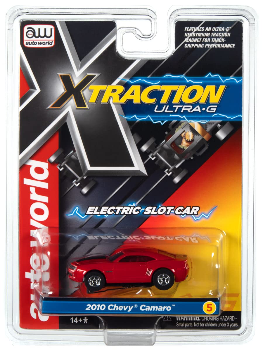 Auto World Xtraction R35 1969 Chevrolet Camaro Red HO Scale Slot Car