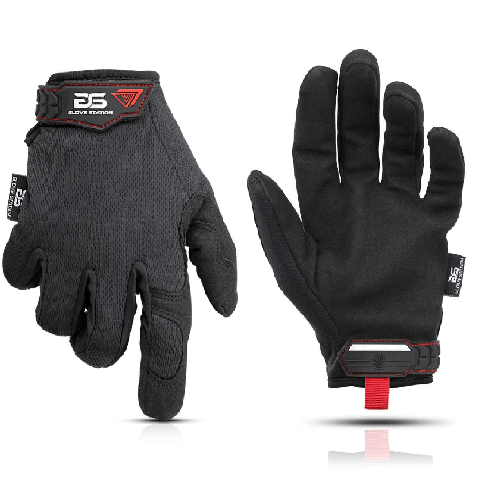 Glove Station Tactical Gloves for Men, Essential Series Covert Black, 2XL (1 Pack) - Dexterity Work Gloves, Mechanic Tactical Work Gloves, Heavy-Duty Protection for Utility & Outdoor Tasks
