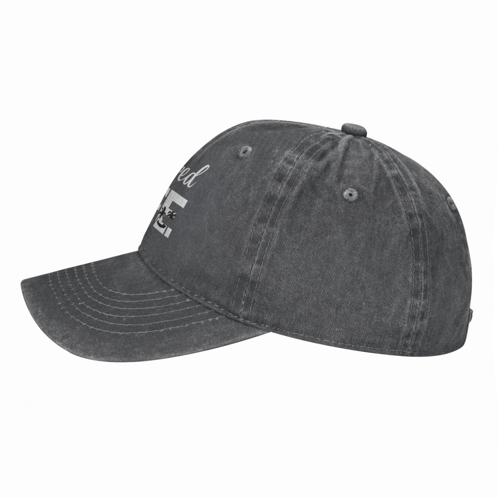 2023 Retirement Gift for Men Women, Retired Life Baseball Cap Vintage Distressed Denim Cotton Hat Grey