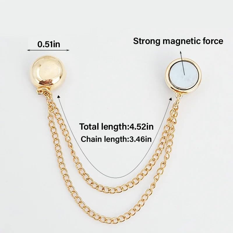4 Pieces Multi-Purpose Magnetic Garment Clips, Most Magnetic Button Clips, Multi-Purpose Magnetic Garment Clips, Multi-Purpose Colourful Pinless Brooches for Shirts, Cardigans, Pants (Mix)
