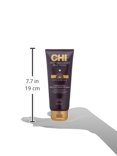 CHI Deep Brilliance Scalp Protecting Cream, Nourishes & Protects The Hair and Scalp, Sulfate, Paraben, & Cruelty-Free, 6 Oz