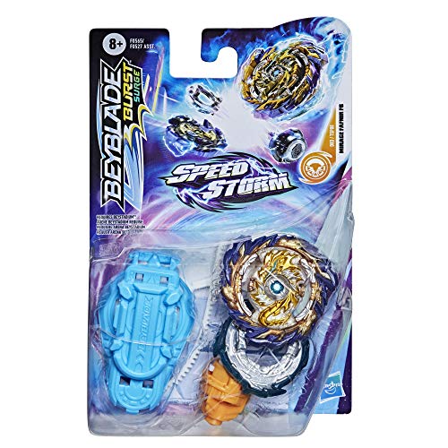 BEYBLADE Burst Surge Speedstorm Mirage Fafnir F6 Spinning Top Starter Pack β Stamina Type Battling Game Top with Launcher, Toy for Kids