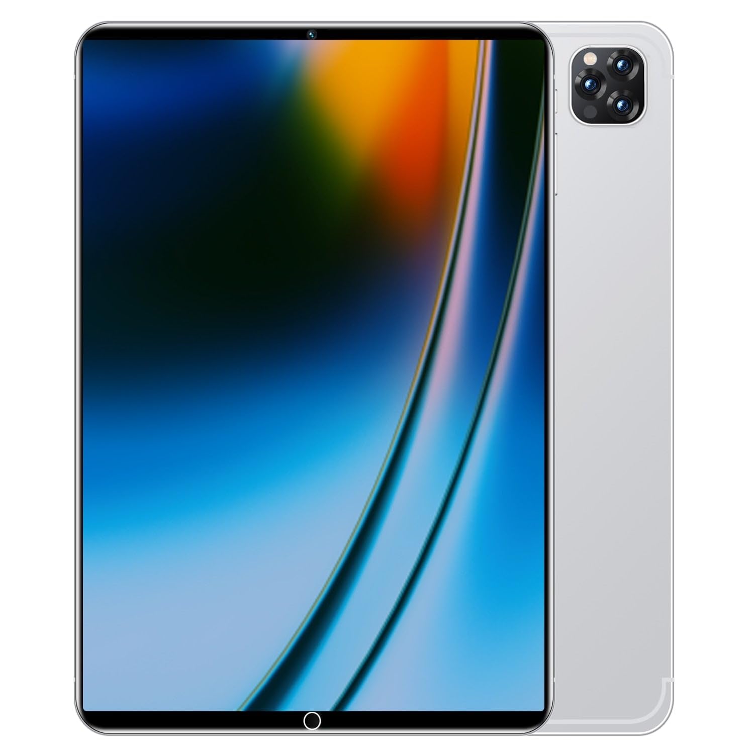 2023 Global Version 11.6 Inch Tablet Android 16GB RAM 1TB ROM Android 11.0 MTK6797 WiFi 8800mAh 10 Core Network Full Screen Silvery 2 / 12GB 512GB / UK-Plug