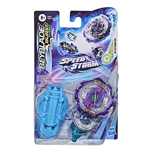 BEYBLADE Burst Surge Speedstorm Jet Wyvron W6 Spinning Top Starter Pack β Defense Type Battling Game Top with Launcher, Toy for Kids