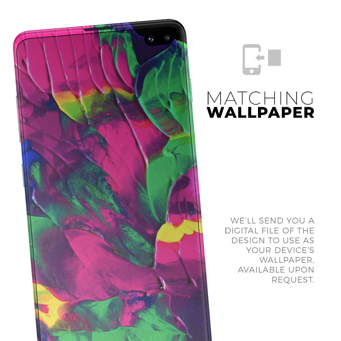 DesignSkinz Liquid Abstract Paint V12 Protective Vinyl Decal Wrap Skin Cover Compatible with The Samsung Galaxy S20 (Screen Trim & Back Glass Skin)