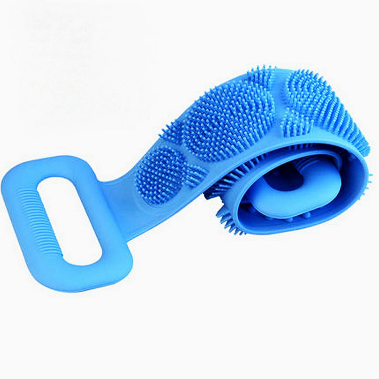 Jwxstore Silicone Back Scrubber for Shower, Silicone Body Scrubber, 35 Inch Extra Long Bath Body Brush Silicone Back Brush Exfoliating Body Scrubber with Handle for Men Women