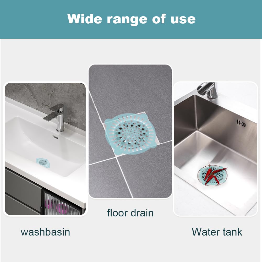50 PCS Disposable Hair Drain Stickers, 2024 Upgrade Disposable Self-adhesive Floor Drain Stickers, Shower Drain Covers Protector Hair Catcher Mesh Stickers for Shower Kitchen Bathroom Bathtub (150)