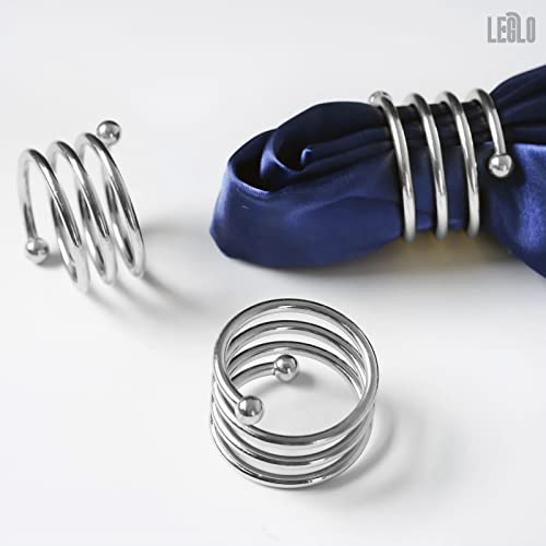 8Pcs Napkin Ring Kitchen Table Set - Silverware Napkin Rings for Table Setting Kitchen Table Thanksgiving Napkin Rings - Napkin Holder Kitchen Set Dining Table for Wedding Dinner Table Decor Simple