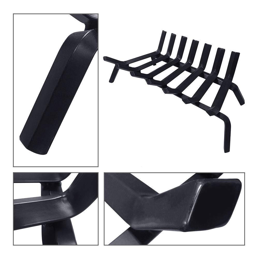 Amagabeli Fireplace Log Grate 24 inch Wide Bundle 30.7in Tall Fireplace Log Rack