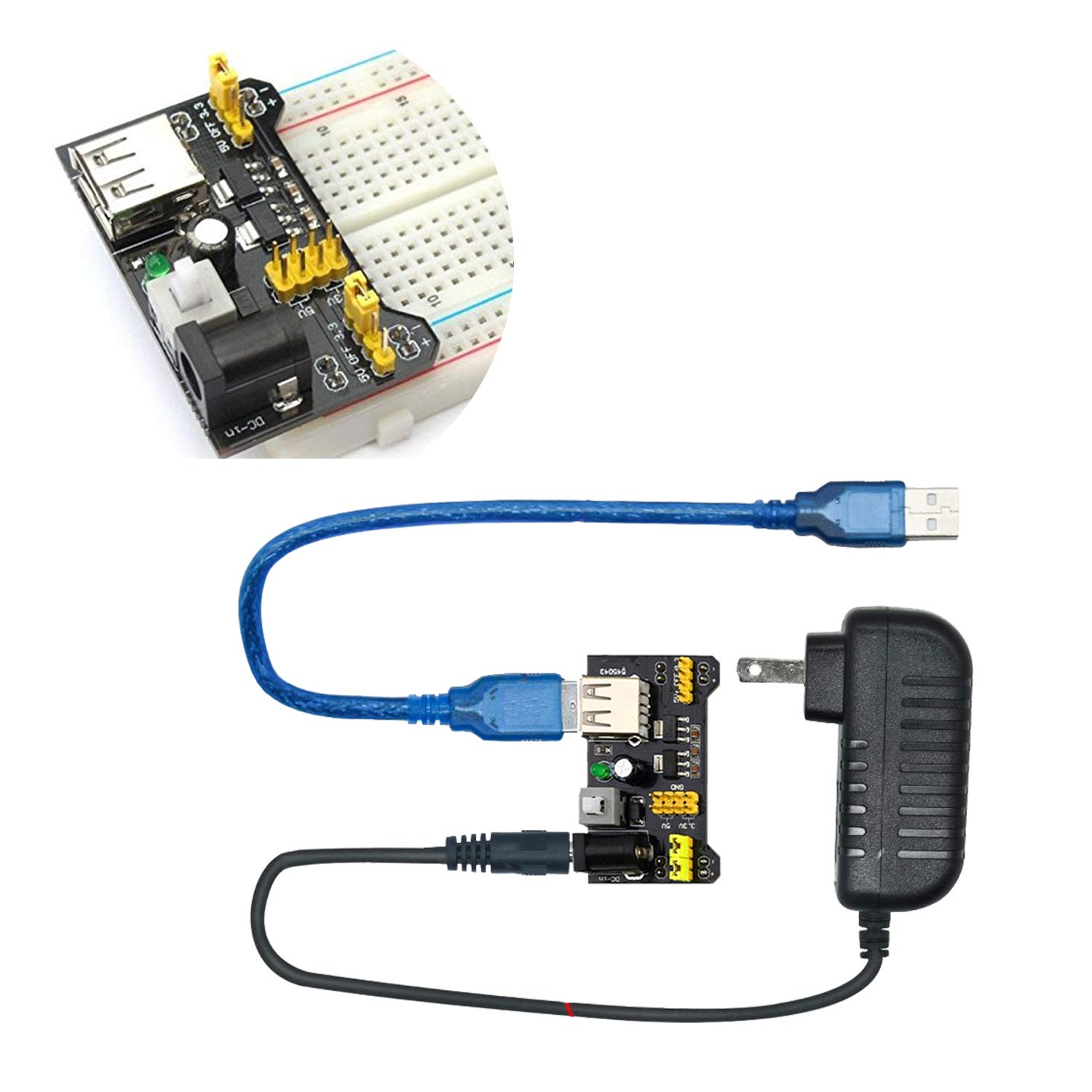 Makeronics Electronics Fun Kit with 3220 Solderless Breadboard| Power Supply Module| Precision Potentiometer |140 pcs U-Shape Jumpers|65 pcs Wires and more for Prototyping Circuit/Arduino/Raspberry Pi