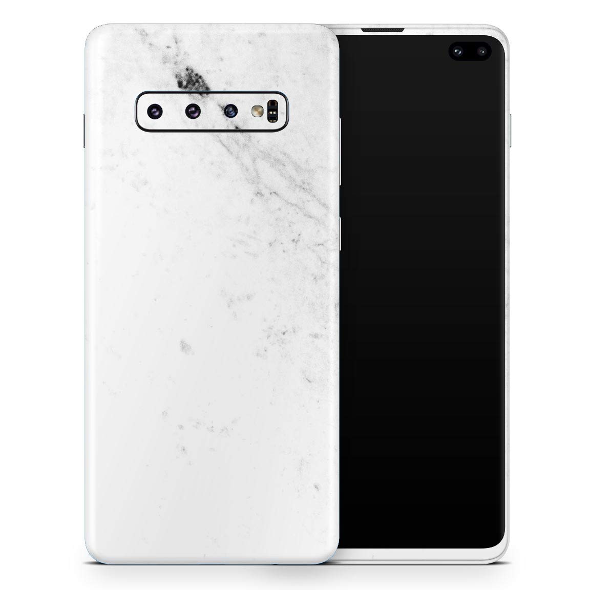 DesignSkinz White and Black Marble Surface Protective Vinyl Decal Wrap Skin Cover Compatible with The Samsung Galaxy S20 (Screen Trim & Back Glass Skin)