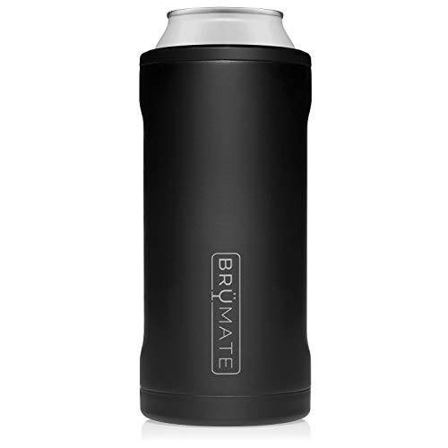 BrüMate Hopsulator Juggernaut Can Cooler Insulated for 24oz / 25oz Cans | Can Coozie Insulated Stainless Steel Drink Holder for Beer, Tea, and Energy Drinks (Matte Black)