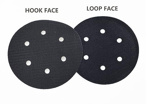 6 inch 6 Holes Premium Hook and Loop Pad Saver for Porter Cable 7336 & 97366 Random Orbital Sanders notably extends The Backing pad´s Lifetime,Multi Hole Pad Protector