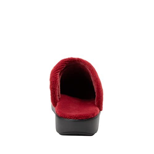 Alegria Womens Comfee Fuzzy Wuzzy Wine Slipper 8-8.5 M US
