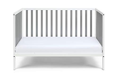 Baby Cache Deux Remi Island 3-in-1 Convertible Crib (Do Re Me) White & Gray