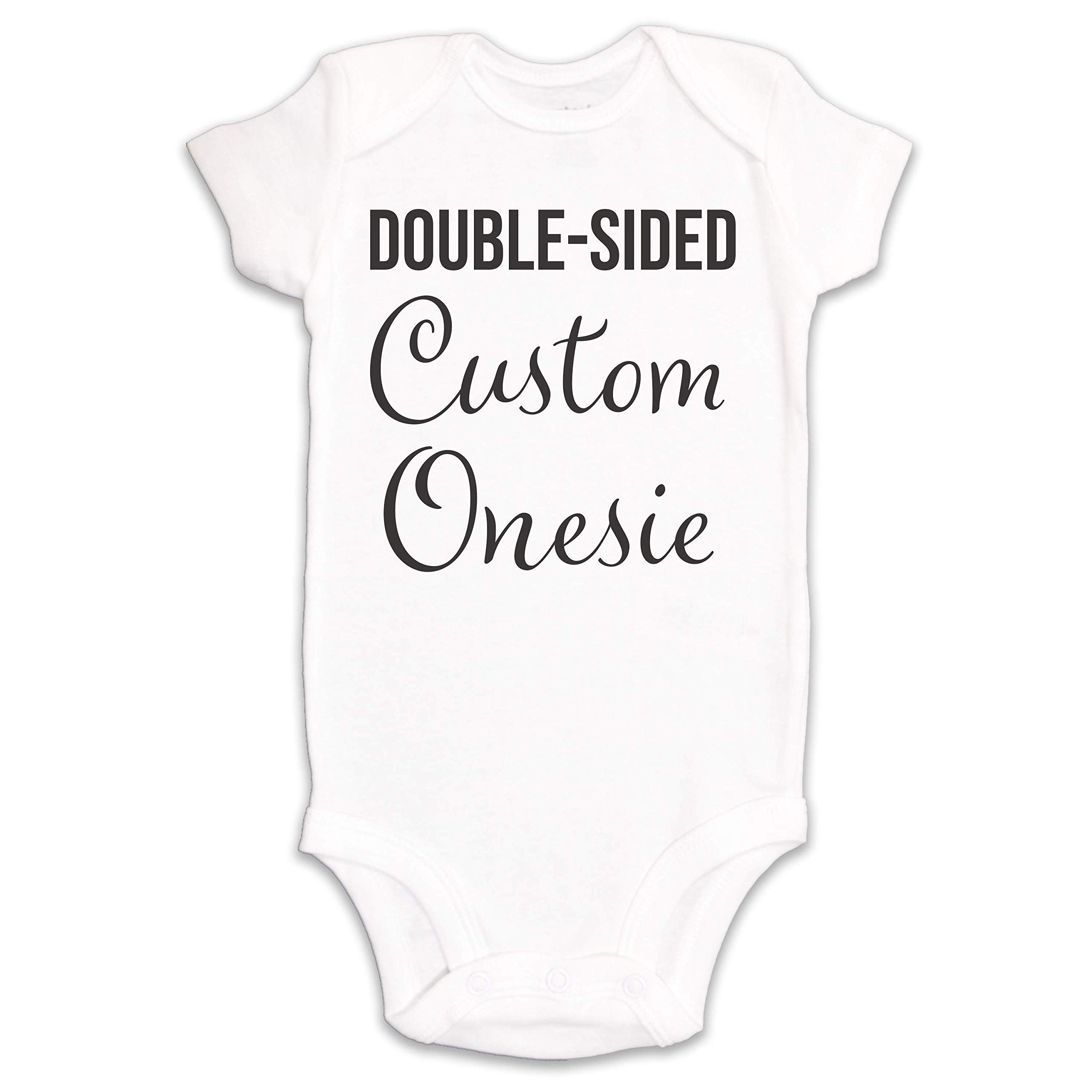 Kate & Meri Double-Sided Custom Onesie©/Bodysuit | Personalized Baby Romper (0-3M)