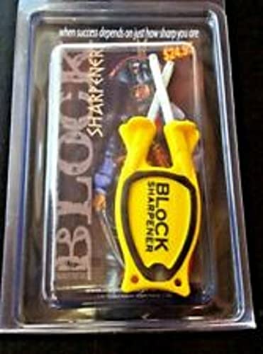 Black with Yellow grip Block knife sharpener