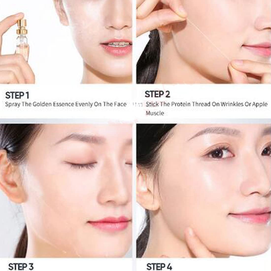 2022 Hilos Tensores Para El Rostro,Hilos de Colageno para la Cara,Instalift Korean Protein Thread Lifting Set,Soluble Protein Thread for Face Lift (5 Pcs,protein thread)
