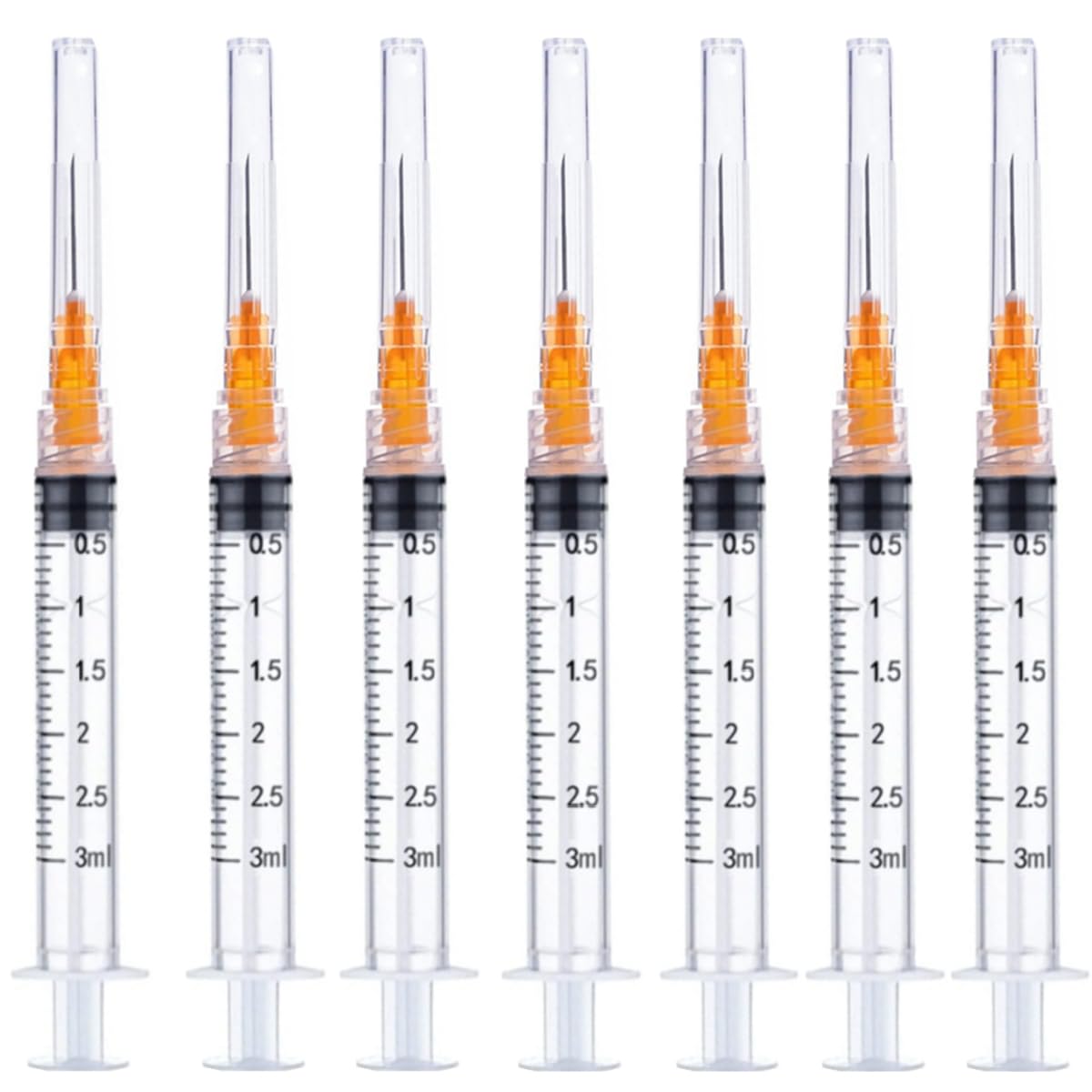 3ml 25 Gauge 5/8 Inch Sample Measuring Dispensing Lab Utensils, for Industrial, Scientific and Experiments Research, Pack of 100