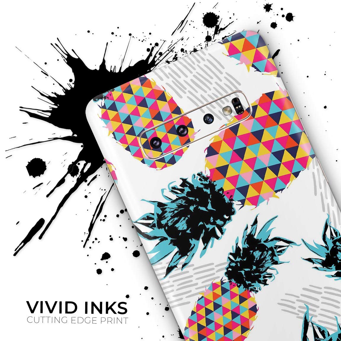 DesignSkinz Retro Summer Pineapple v3 Protective Vinyl Decal Wrap Skin Cover Compatible with The Samsung Galaxy S20 (Screen Trim & Back Glass Skin)