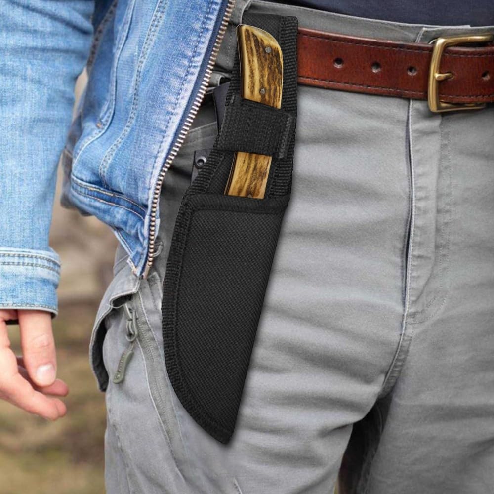 3PCS Straight Knife Sleeve, Nylon Knife Sheath Wearproof Knife Holster with Fixed Loop for Outdoor Camping Travel(for 3.9'' Blade Knife )
