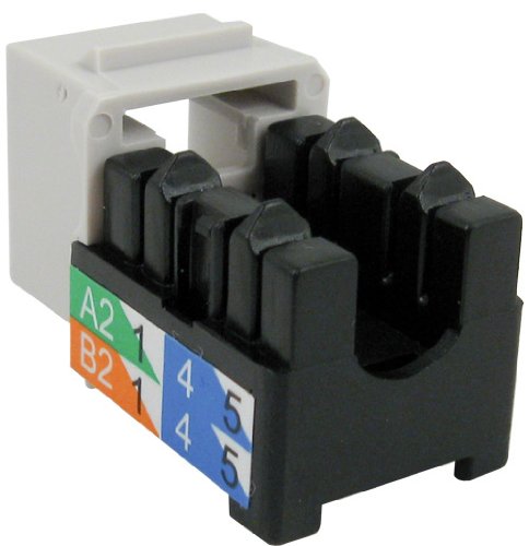 CAT6 RJ45 Keystone Jack, V-Max Series - Gray Color - (50 pack)