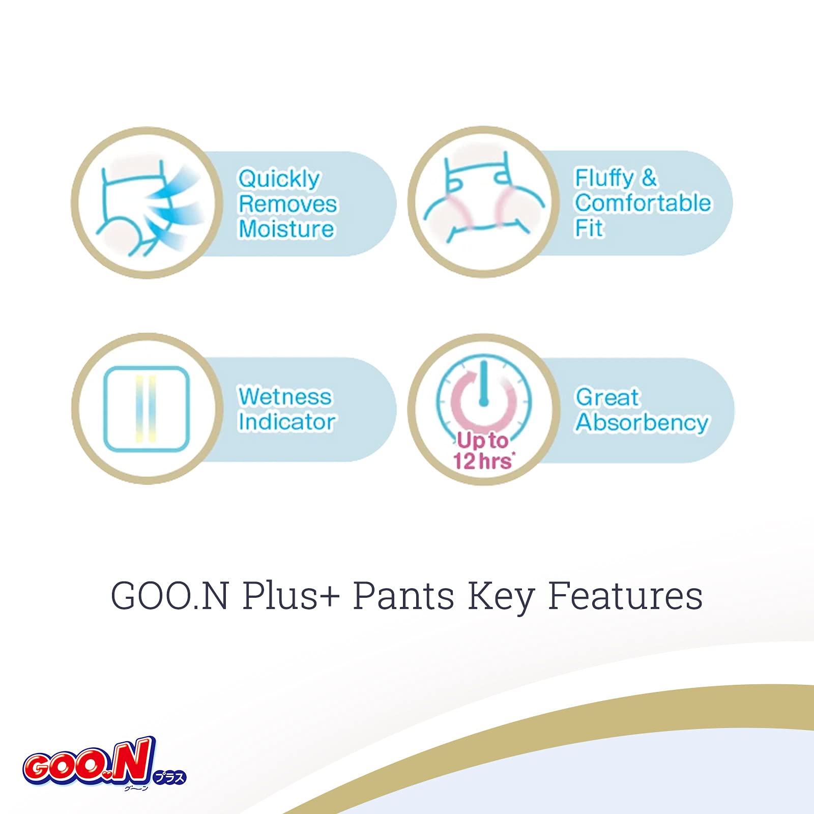 GOO.N Plus+ Pants XL Size (up to 44 lb) Unisex 38 Count Japanese Pull-up Skin Comfortable Design, Made in Japan