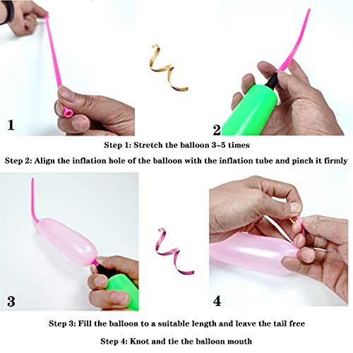 260 Balloons, Long Balloon Animal Twisting Balloons for for Animal Shape Birthdays Clowns Pack of 100(multi)