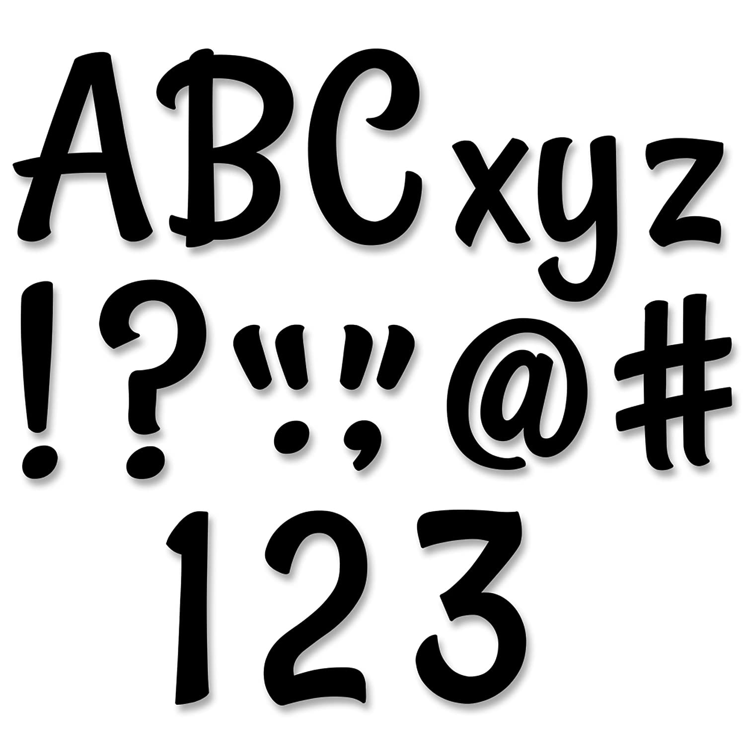 Creative Teaching Press Stylish Black Designer Punch-Out Letters, 4" (Accent Party Signs, Doors, Rooms, and Offices) (8573)