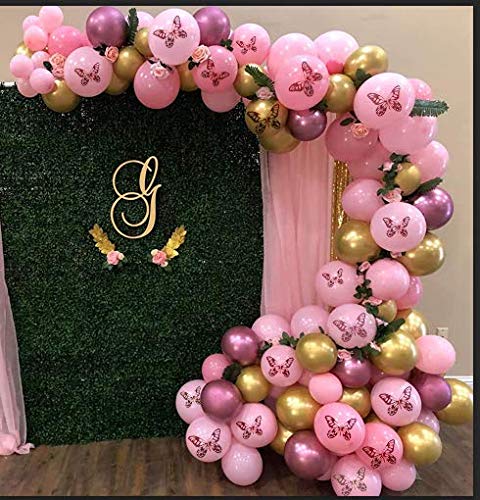 paperbgspen 3D Butterfly Wall Stickers, 48PCS Rose Gold Butterfly Wall Decals Decorations Stickers with 4 Patterns Butterflies Rose Gold Party Decoration for Home Nursery Classroom Kids Bedroom Decor
