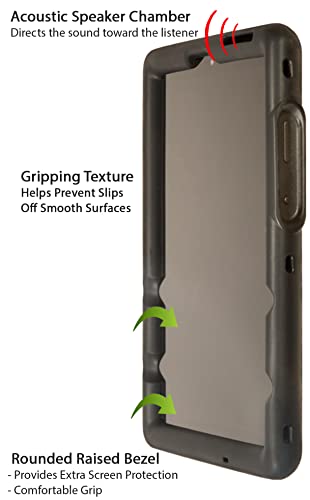 BobjGear Bobj Rugged Tablet Case for Lenovo Tab M8 HD (TB-8505F, TB-8505X) Silicone Fully Washable Kid Friendly (Bold Black)