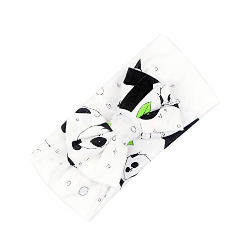 QTECLOR Newborn Receiving Blanket Headband Set - Unisex Soft Baby Swaddle Girl Boy Gifts (Blanket-Panda)