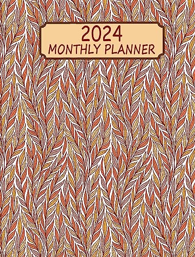 2024 Student Planner Calendar - Monthly Page Format - School College Agenda, Appointment Book, Organizer, Planning Guide (v15)