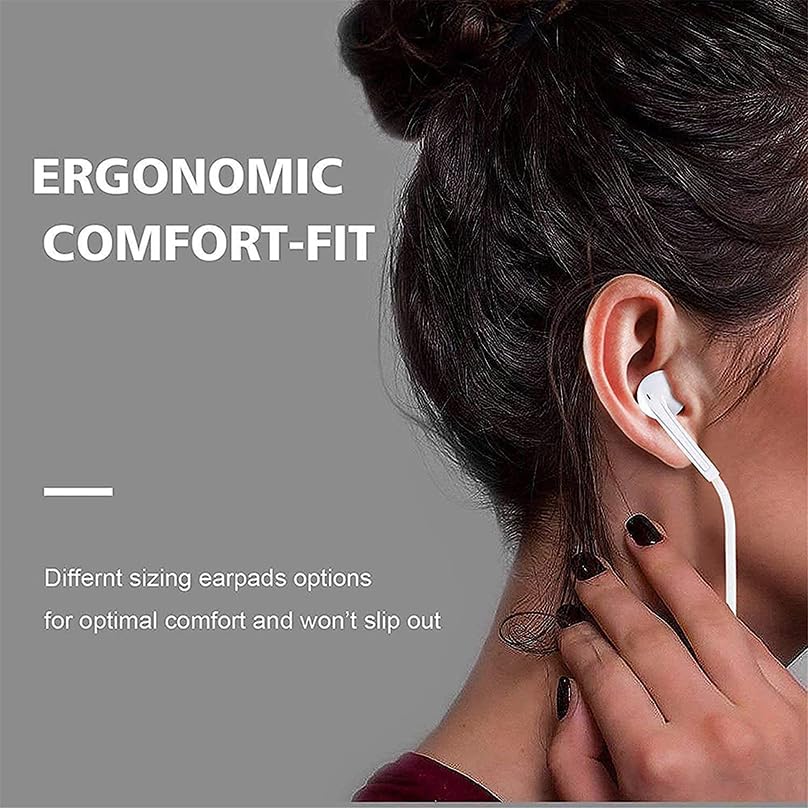2 Packs Apple Wired Headphones Earbuds with Microphone,in-Ear Earphones Volume Control[Apple MFi Certified] Headphones Compatible with iPhone/ipad/Android/Computer and Other 3.5mm Jack Devices