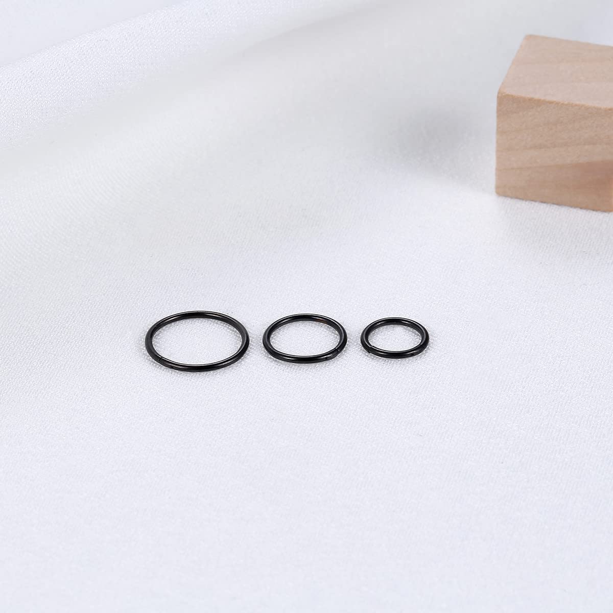 3Pcs 20g Nose Rings Set G23 Titanium Septum Rings Hinged Clicker Conch Cartlidge Earrings Hoop 6mm 8mm 10mm
