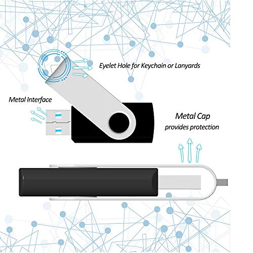 16GB USB 3.0 Flash Drive 10 Pack, FEWINA Multipack USB Drive 3.0 16 GB, Memory Stick 16GB 3.0, 16 Gig USB Drive, Jump Drives, Zip Drive Pen Drive for Data Storage (Hard Flash Drive Case + 10 Lanyards)