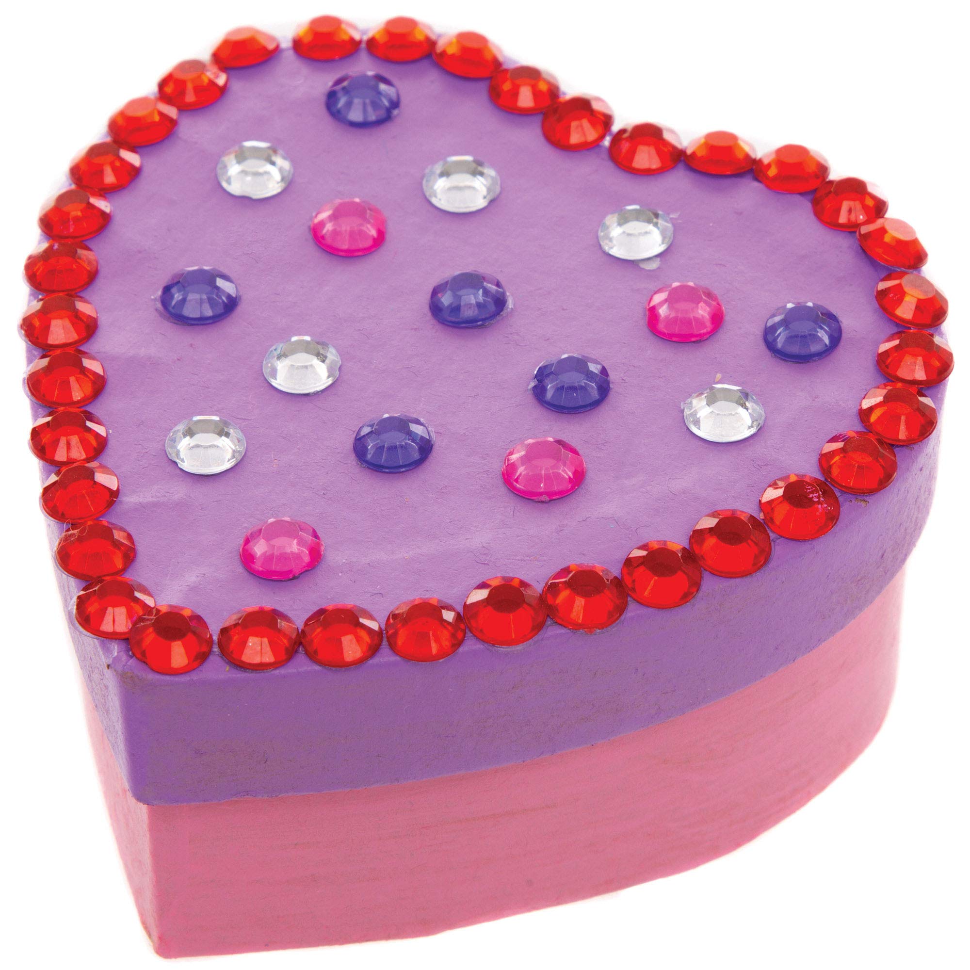Baker Ross AT369 Red, Pinks & Purple Self-Adhesive Gems - Pack of 900, Assorted Jewel Sticker Craft Embellishments for Kids Arts and Crafts Decorating