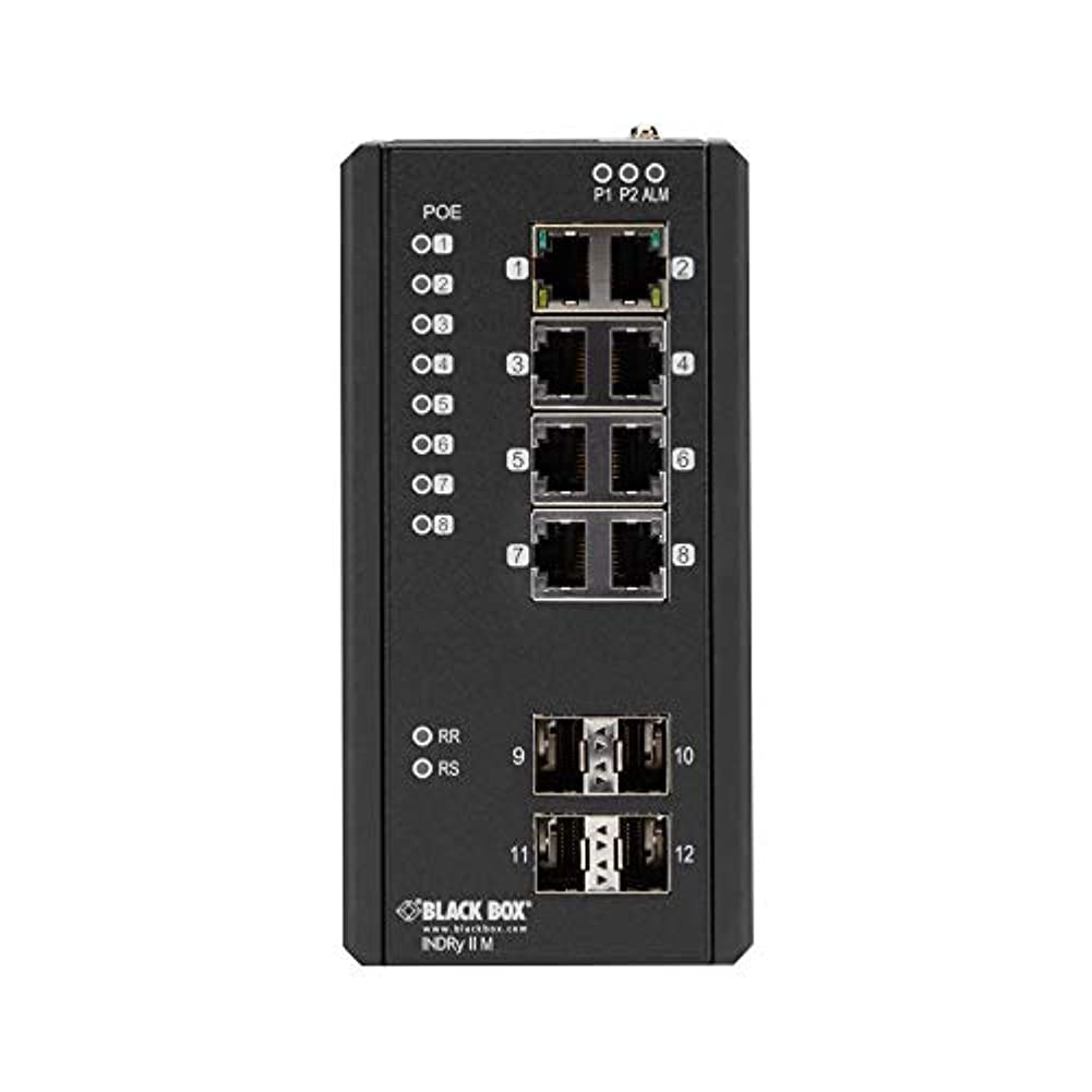 Black Box ENET POE+ Industrial Switch MGD (LIE1014A)