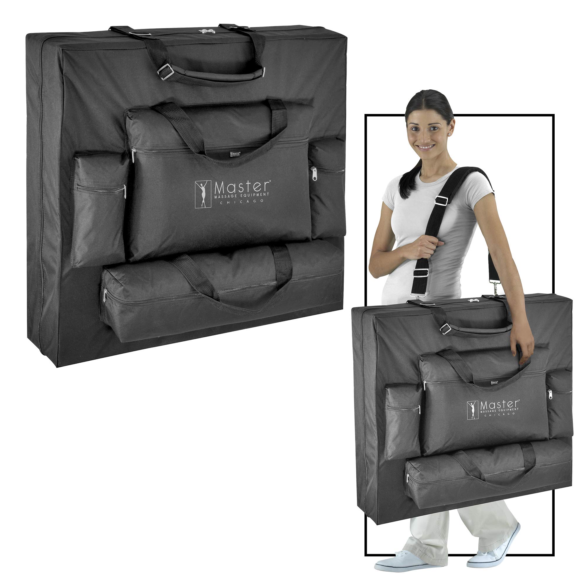 Master Massage 31" Montclair Pro Portable Massage Table Package, Memory Foam Cushioning, Reiki Panels, Shiatsu Cable Release- Tattoo Table, Spa Bed, Facial Bed