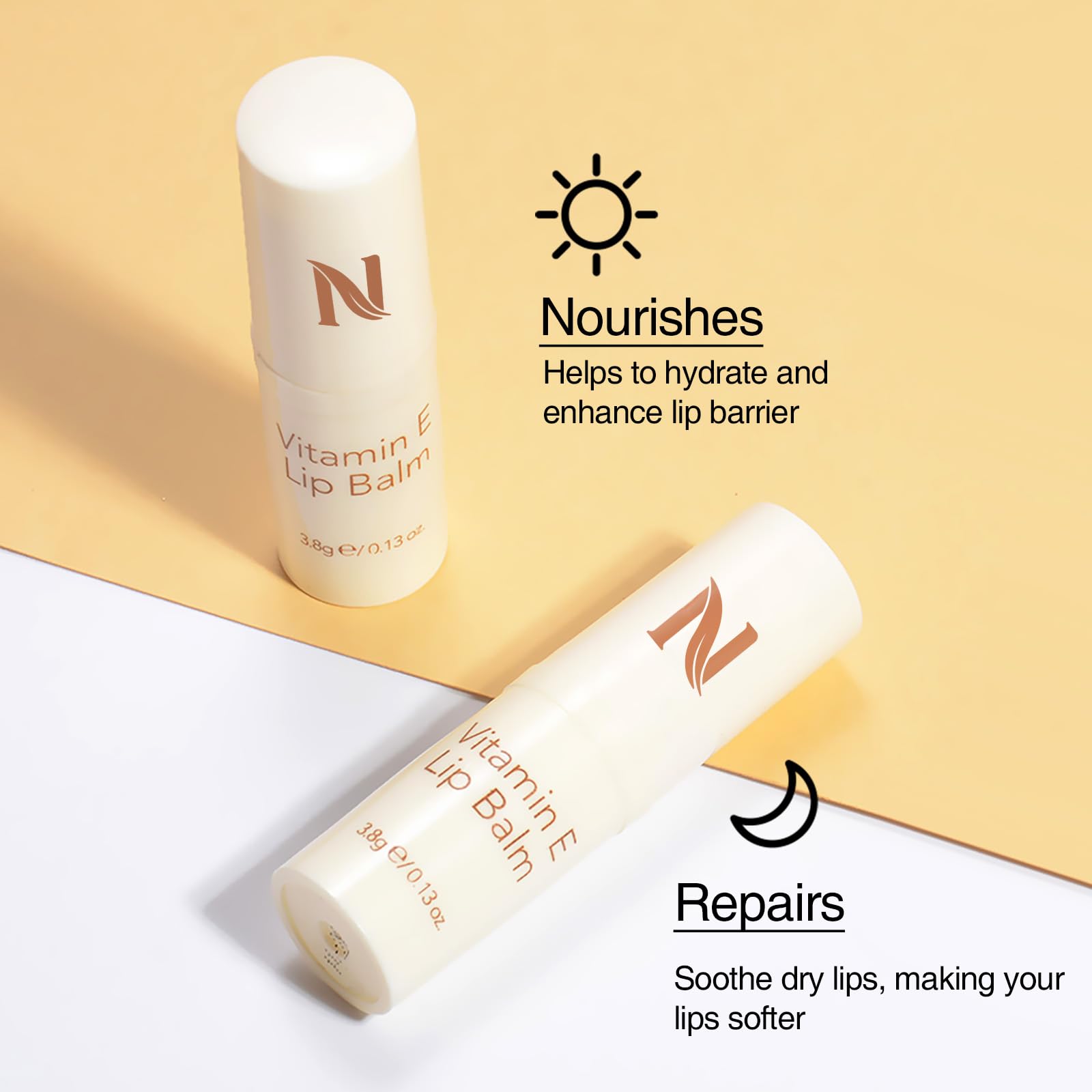 Neutriherbs Vitamin E Lip Balm Lipstick for Women, Moisturizing Lip stick Beauty Makeup Long-Lasting Rose Honey Stick Gloss Lip Balm 0.13 Fl Oz